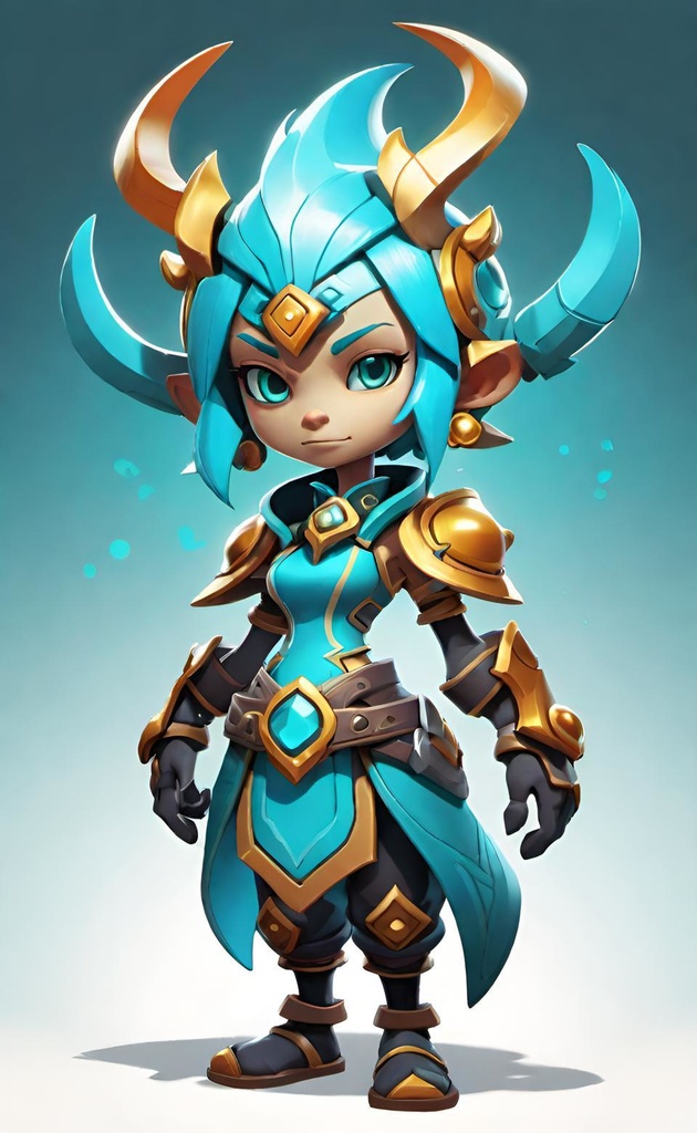 Aqua Horned Warrior - shopgame - BOOTH