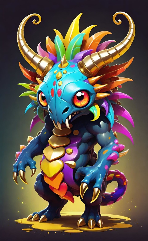 Rainbow Horned Creature - shopgame - BOOTH