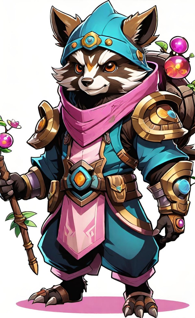 Mystical Raccoon Mage - shopgame - BOOTH