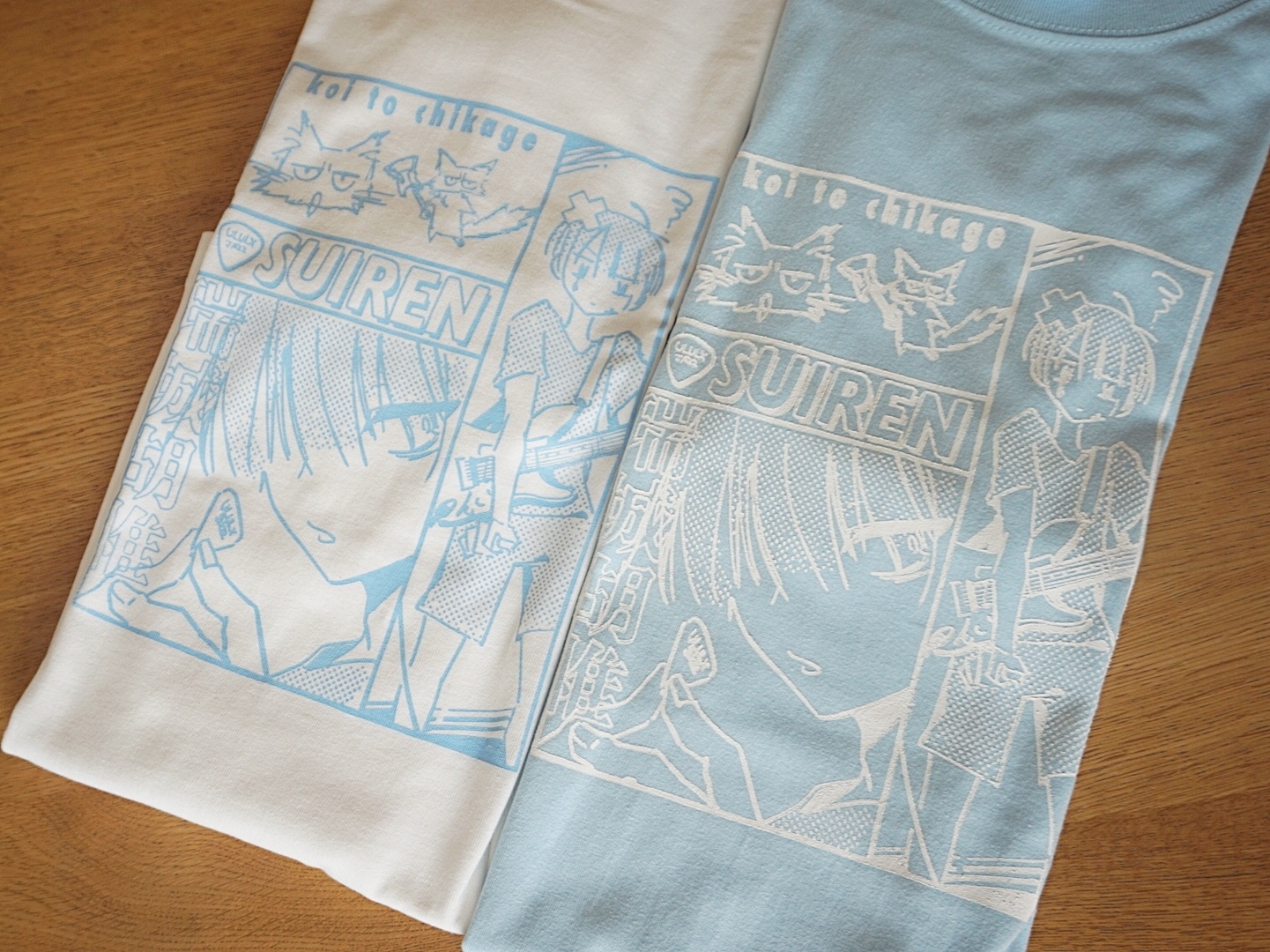 胡惟くんTシャツ〖白/水色〗 - 紫ソノ彼方 / MEIYA shop - BOOTH