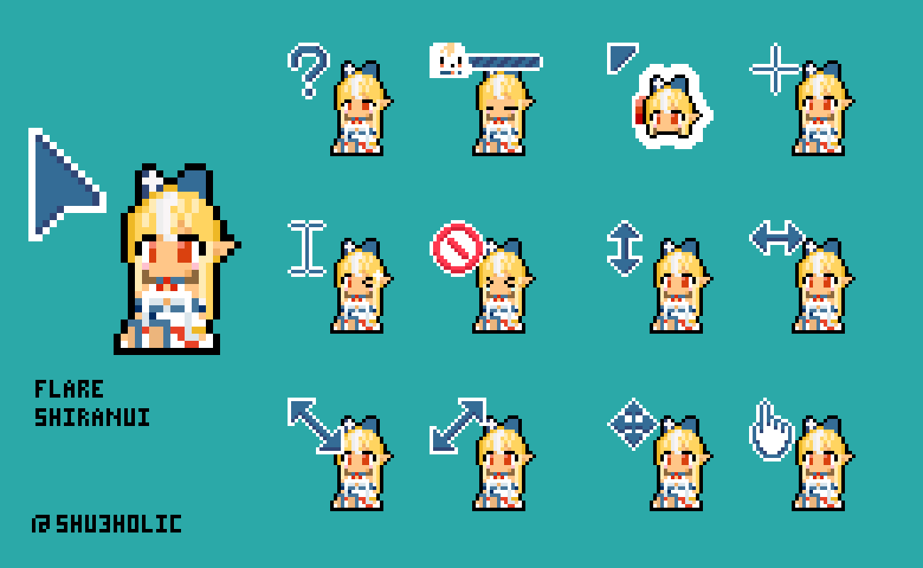 不知火フレア/ Shiranui Flare Mouse cursor pack 2.1 (Hololive JP 3rd ...