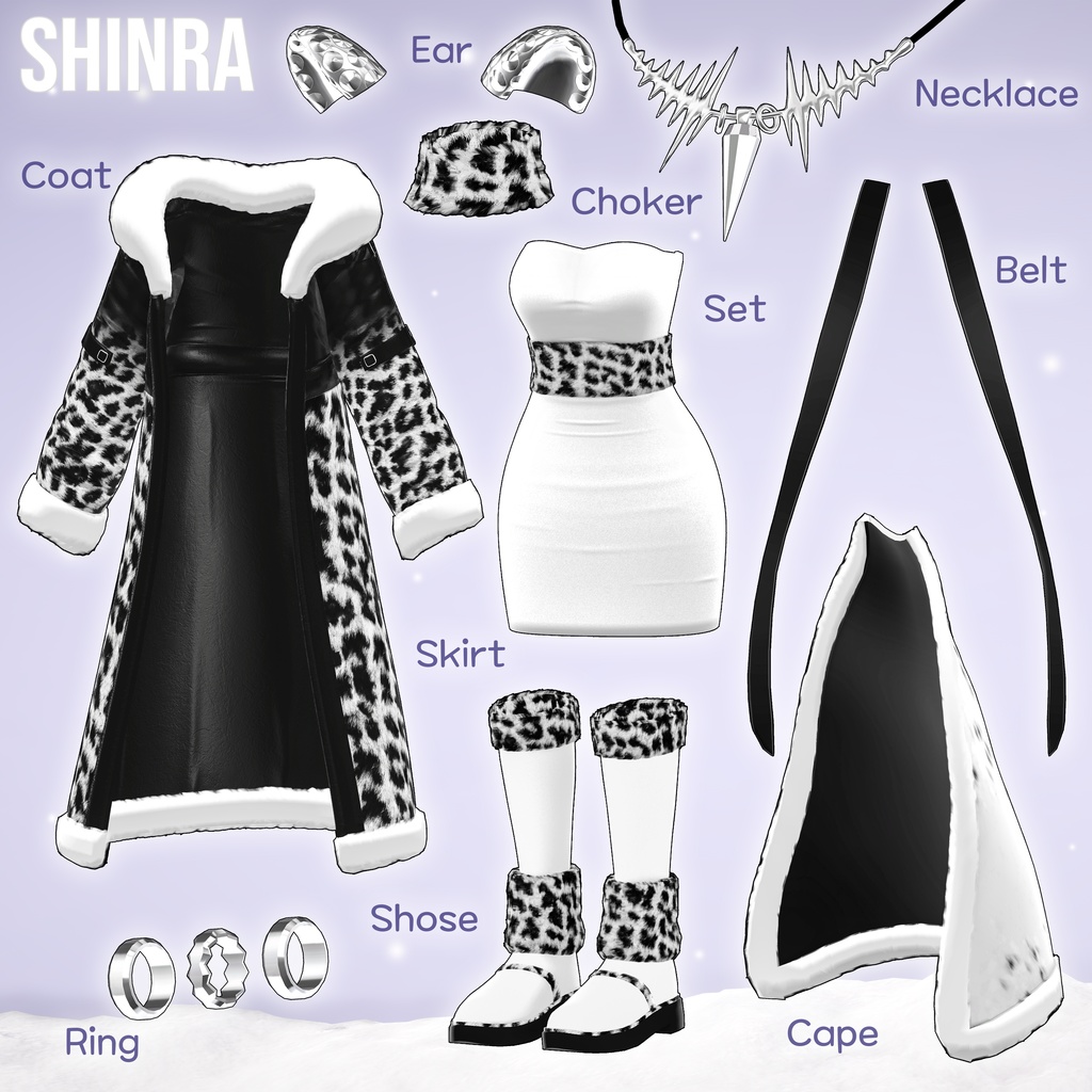 Snow Leopard package 【for Shinra】 / 衣装 [VRC] - HERO2POI - BOOTH