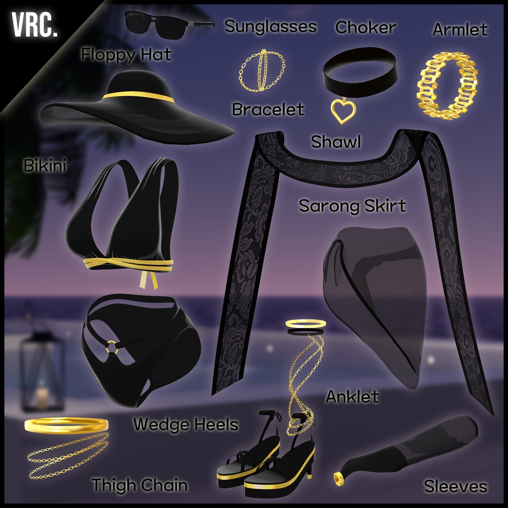 Serenity Breeze_ Bikini Package / 衣装 [VRC] 【for Lasyusha, Shinra ...