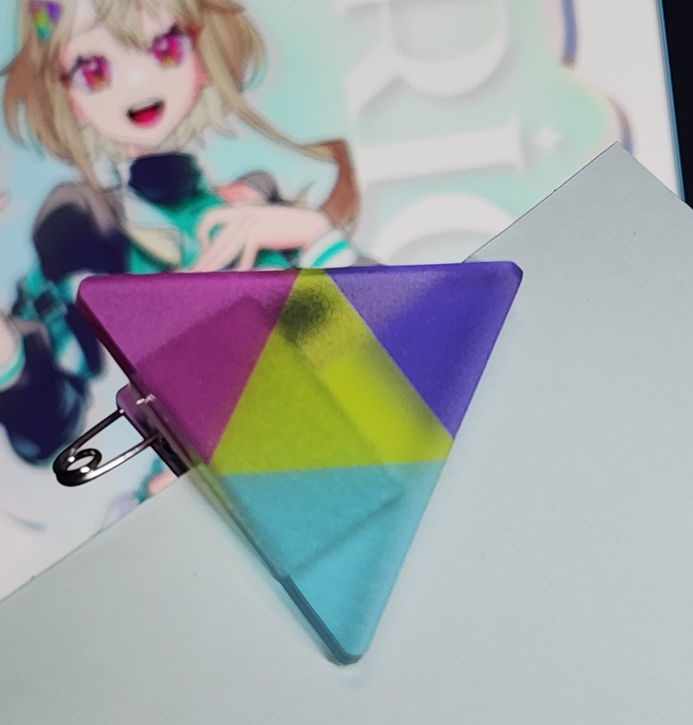 浅葱里リオ 髪飾り風アクリルバッジ【不定期受注生産】 - Virtual Prism Labo/浅葱里リオ - BOOTH