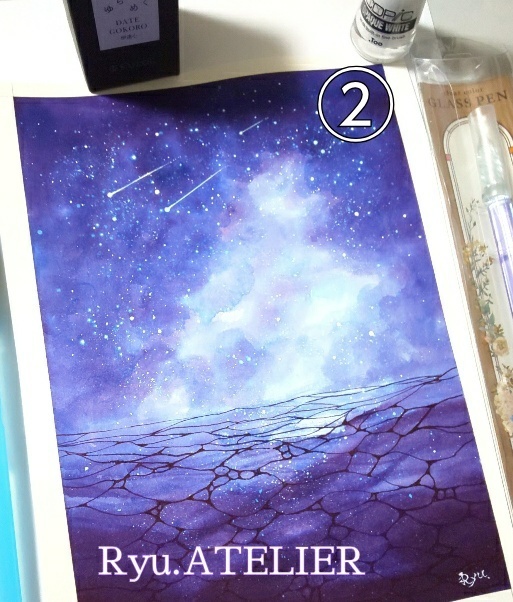 アナログ原画「夜紫」 - Ryu. ATELIER - BOOTH