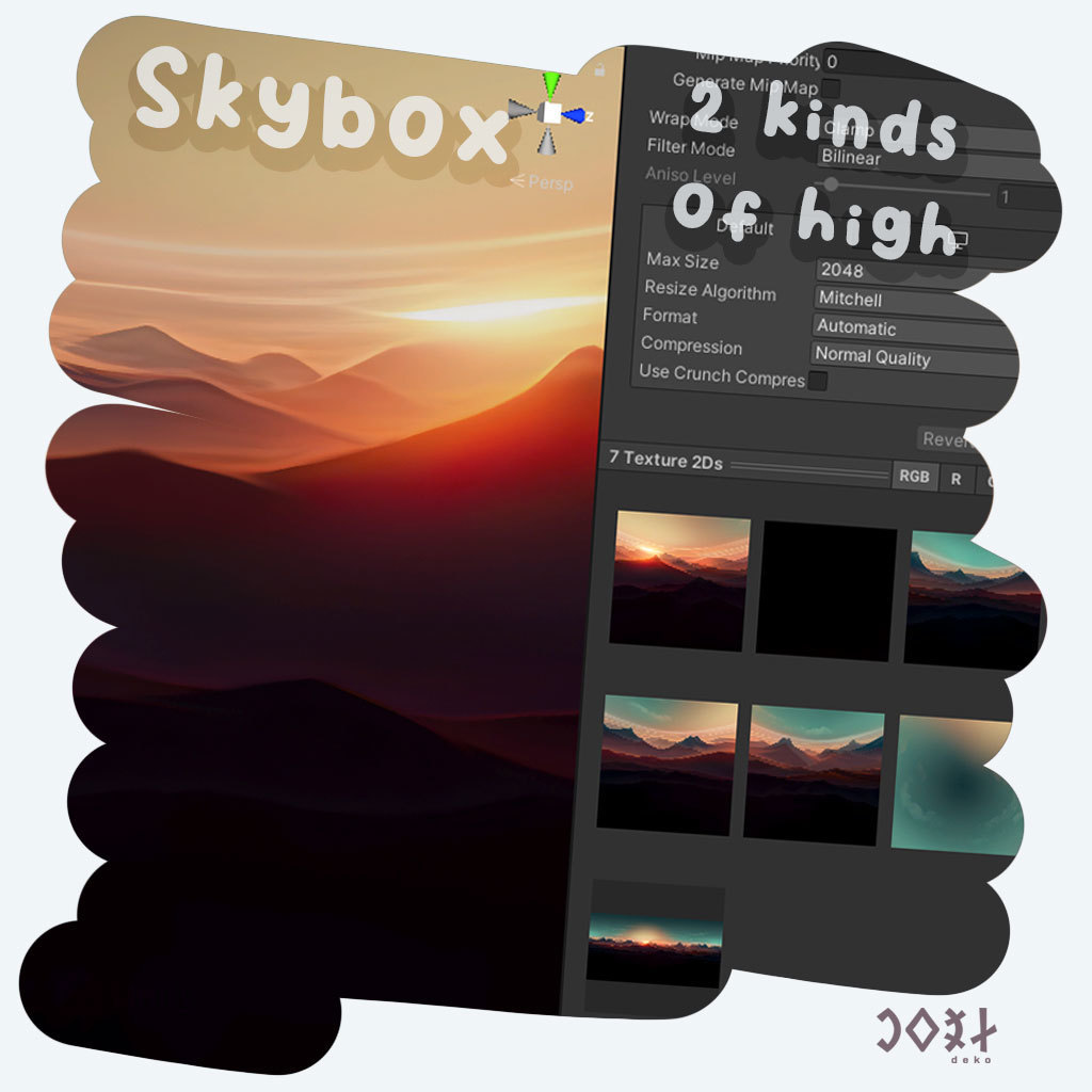 Skybox texture - Mountains - スカイボックステクスチャ - 山 - deko AI - BOOTH