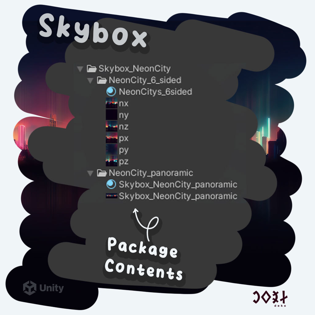 Neon City Skybox - ネオンシティのスカイボックス - deko AI - BOOTH