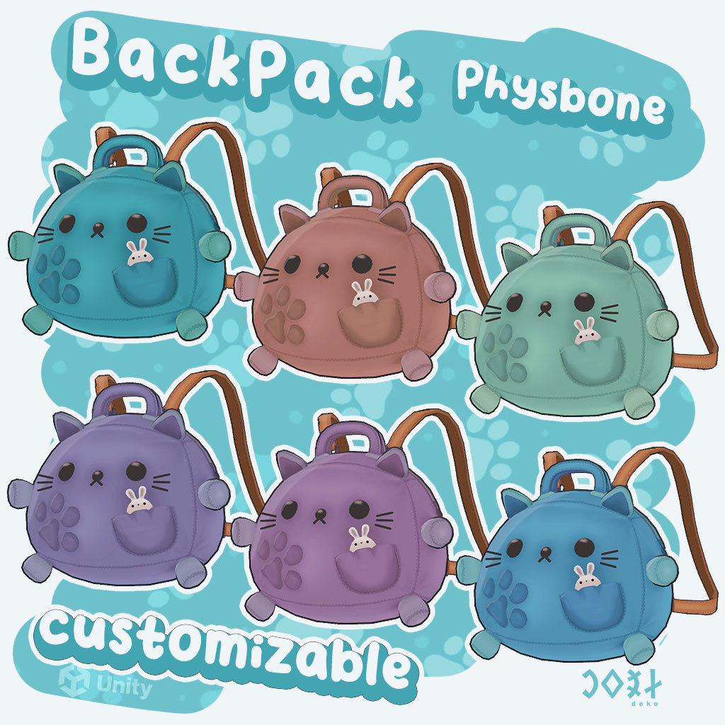 Paw Backpack - バックパック - deko AI - BOOTH