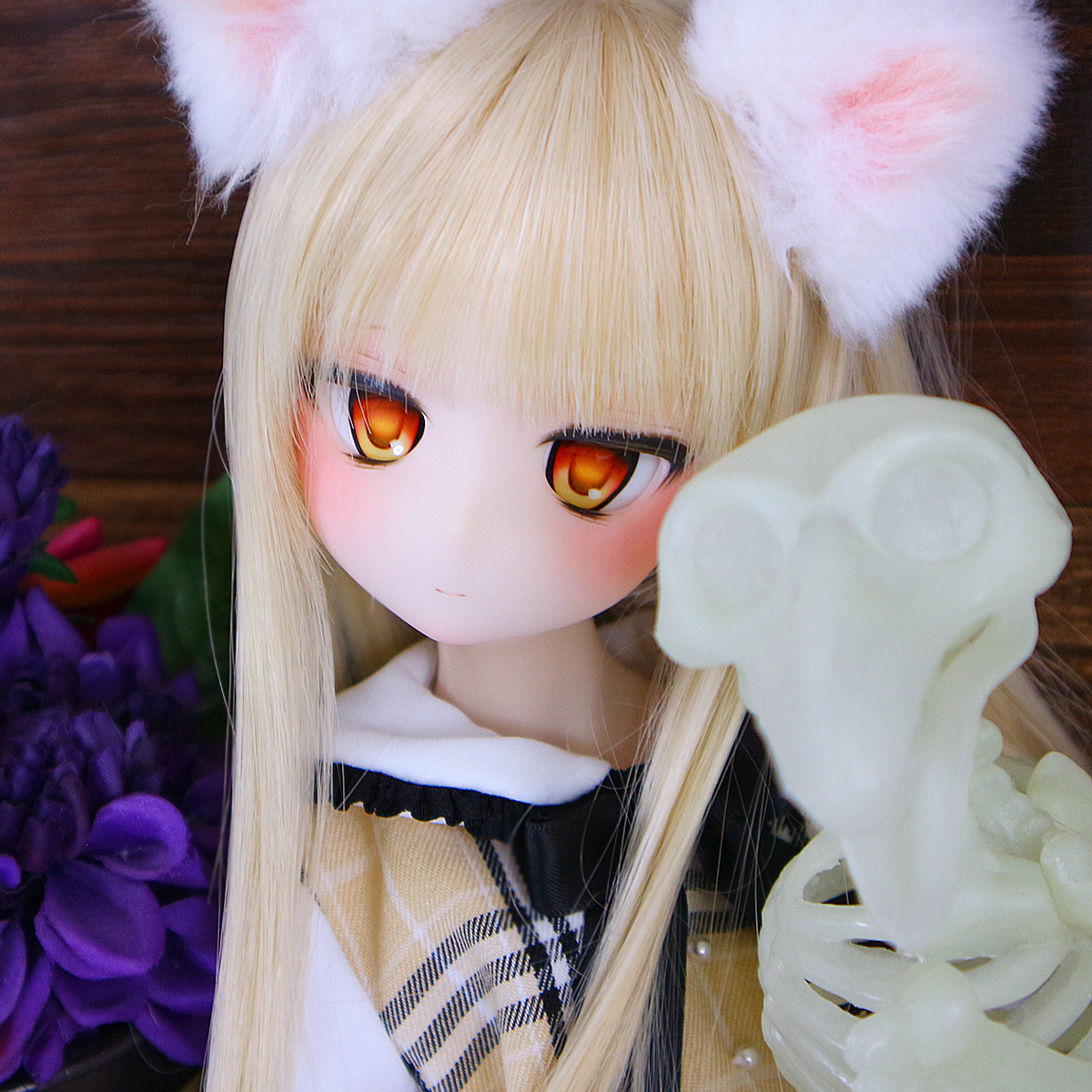 DDH-29 カスタムヘッド セミホワイト肌＋ディーラー様製アイ付 - さにさにむーん - BOOTH
