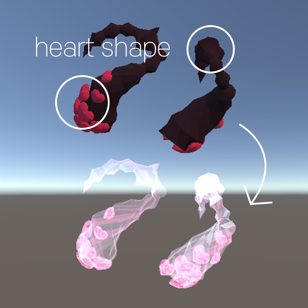 [VRChat] heart horn - you-now - BOOTH