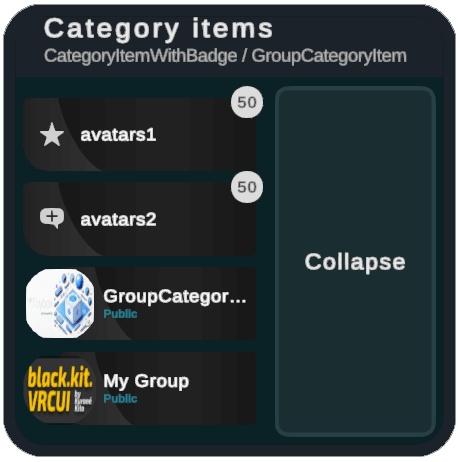 【VRChat向け】VRChat 風 UI スキン “black.kit.vrcui” - 黒音キト - BOOTH