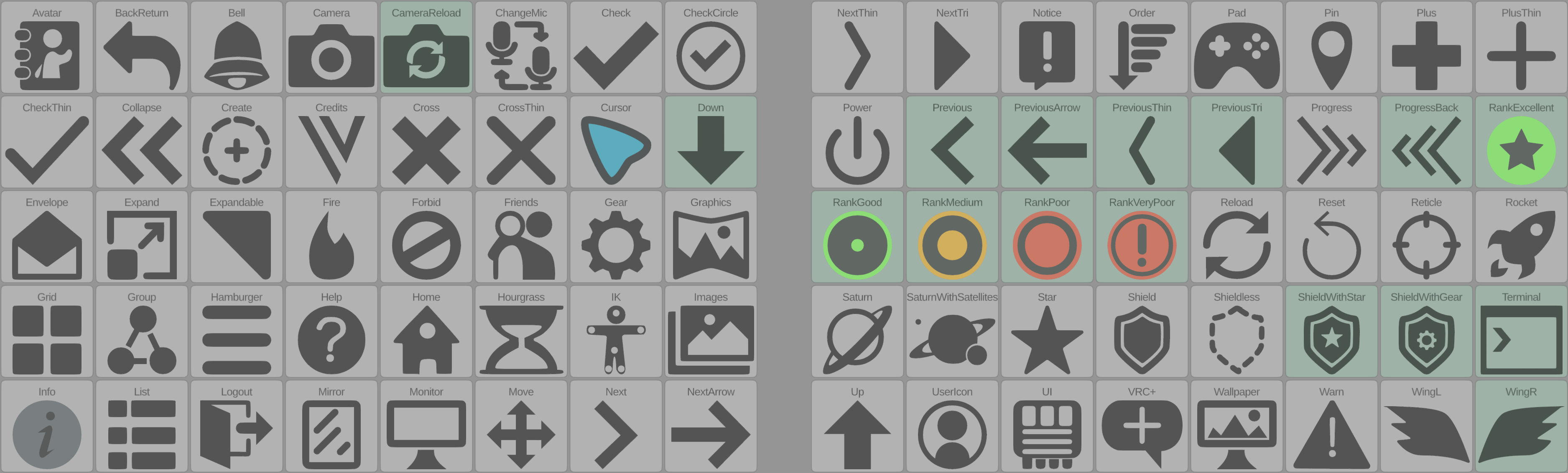 VRChat風SVGアイコン集 “LaunchPad Icons” - 黒音キト - BOOTH