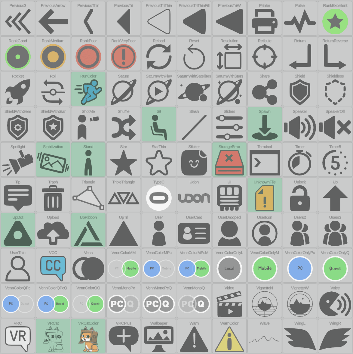 【300個】VRChat風SVGアイコン集 “VRC Icons” (旧称: LaunchPad Icons) - 黒音キト - BOOTH