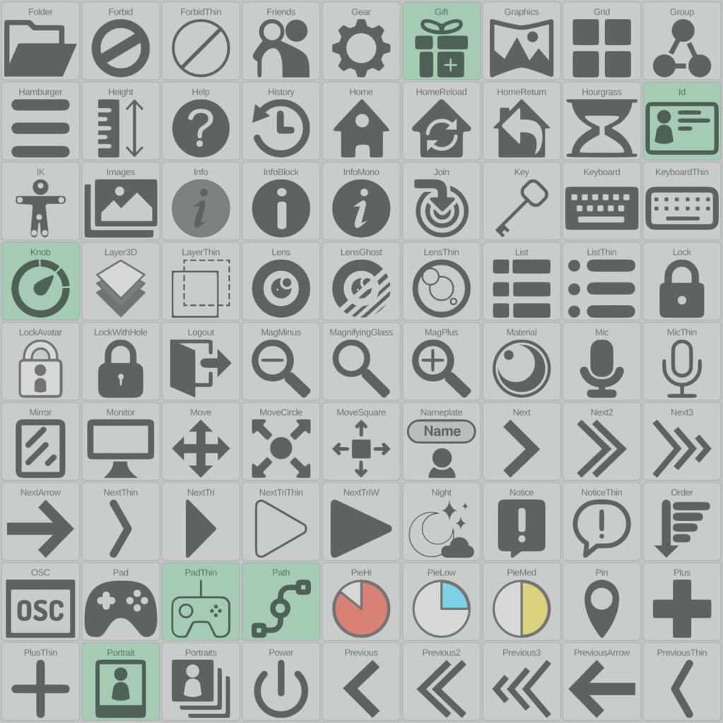 【243個】VRChat風SVGアイコン集 “VRC Icons” (旧称: LaunchPad Icons) - 黒音キト - BOOTH