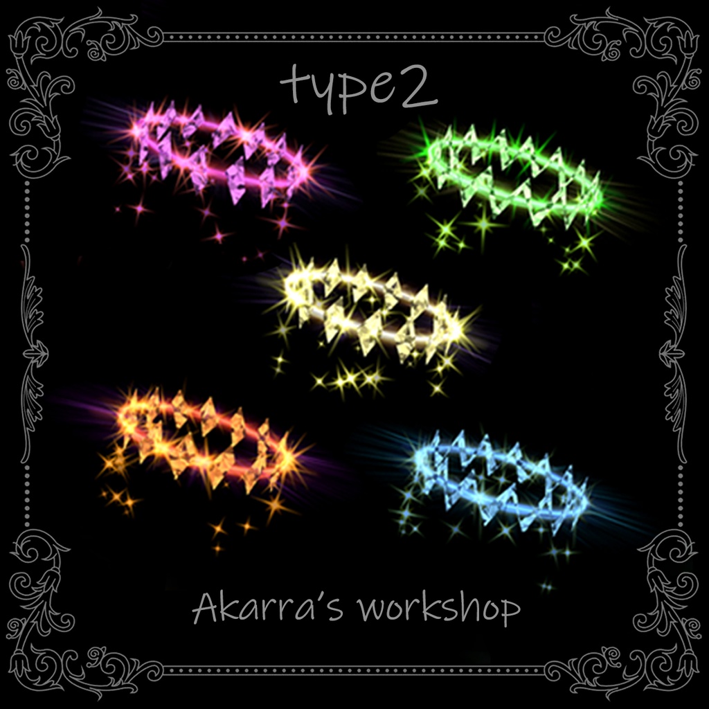 [VRChat Unity particle halo]variegatus chaos crown - akarra - BOOTH