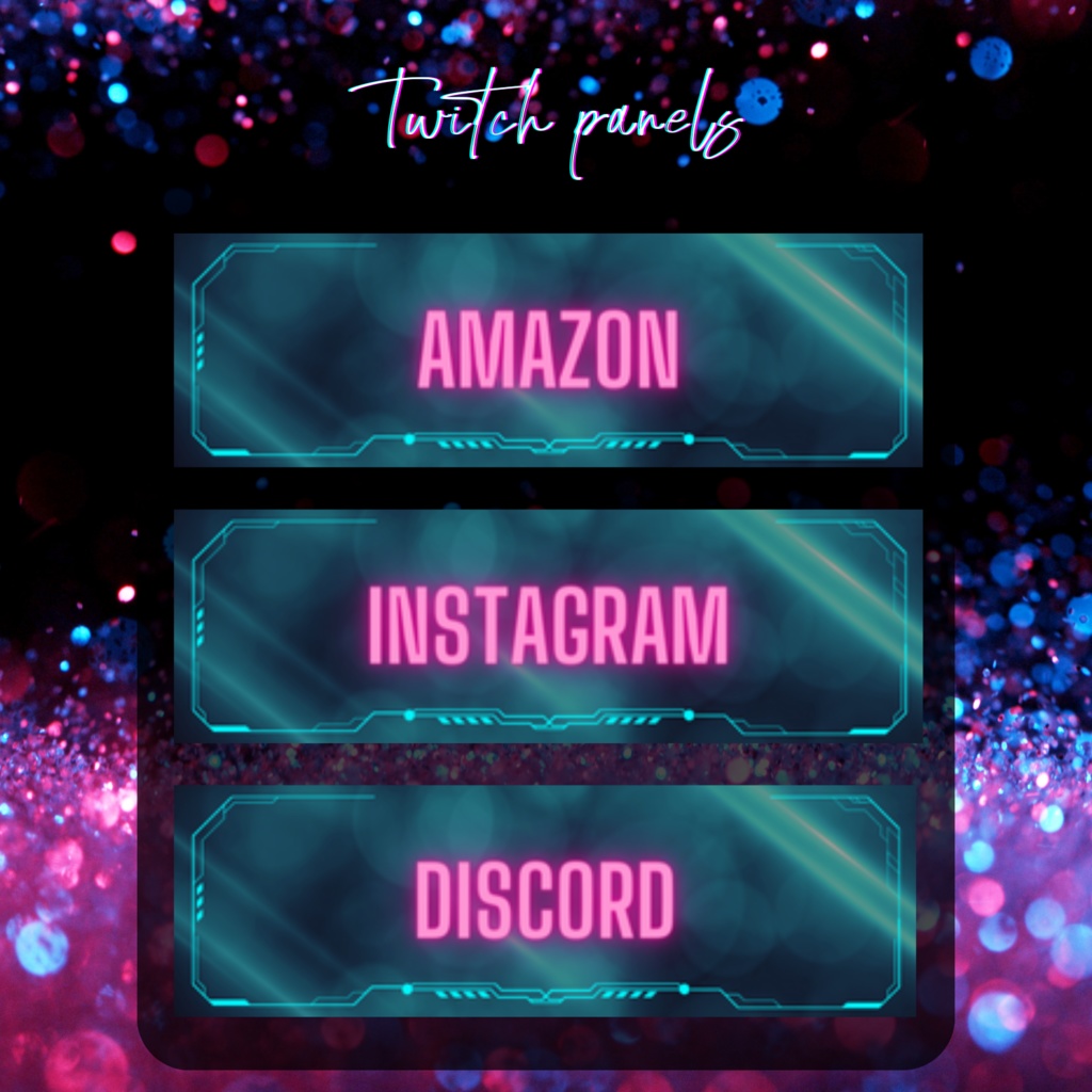 Twitchのパネル画像・Twitchバナー・Twitch Panels - poconim - BOOTH