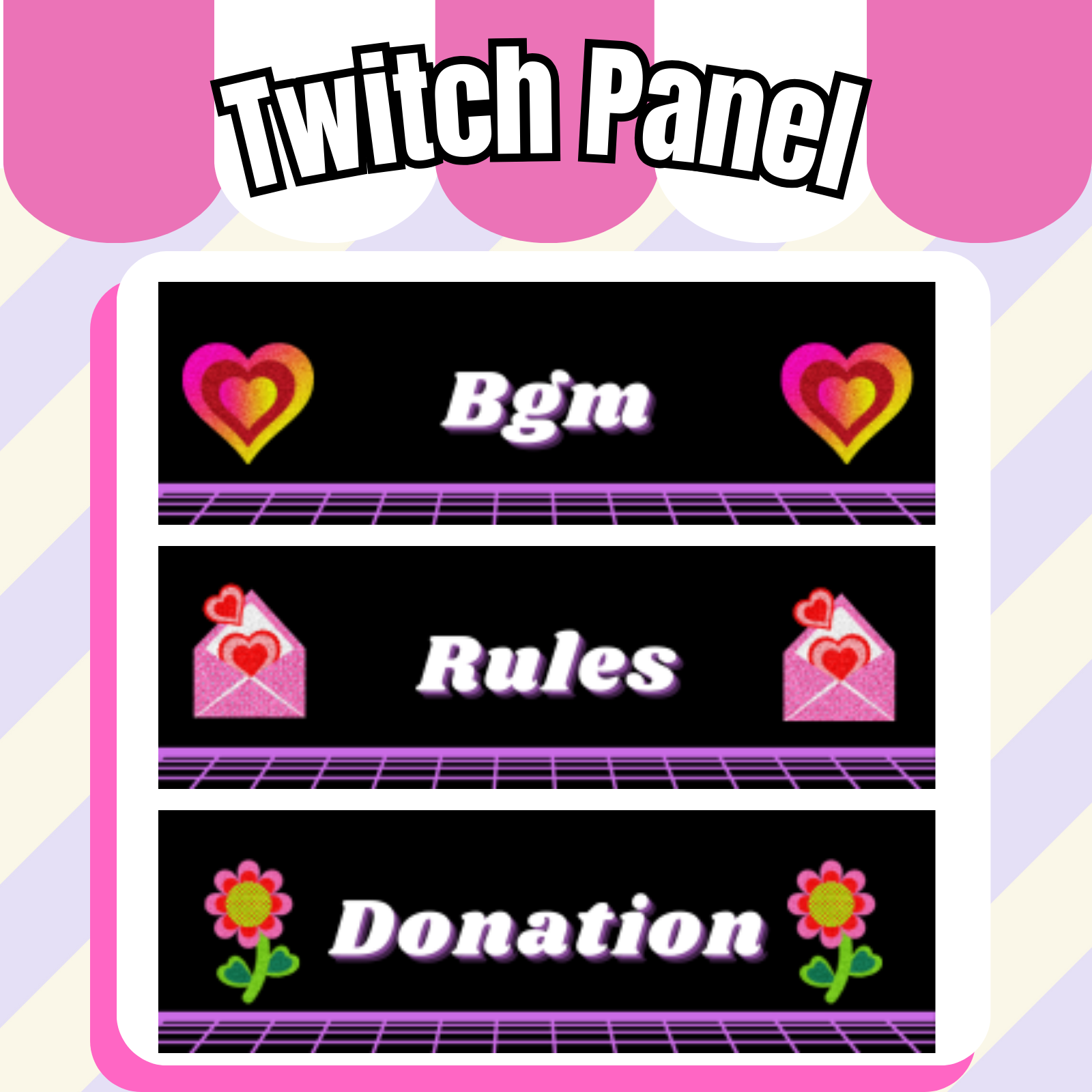 Twitchのパネル・バナー・Twitch Panels【26種set】 - poconim - BOOTH