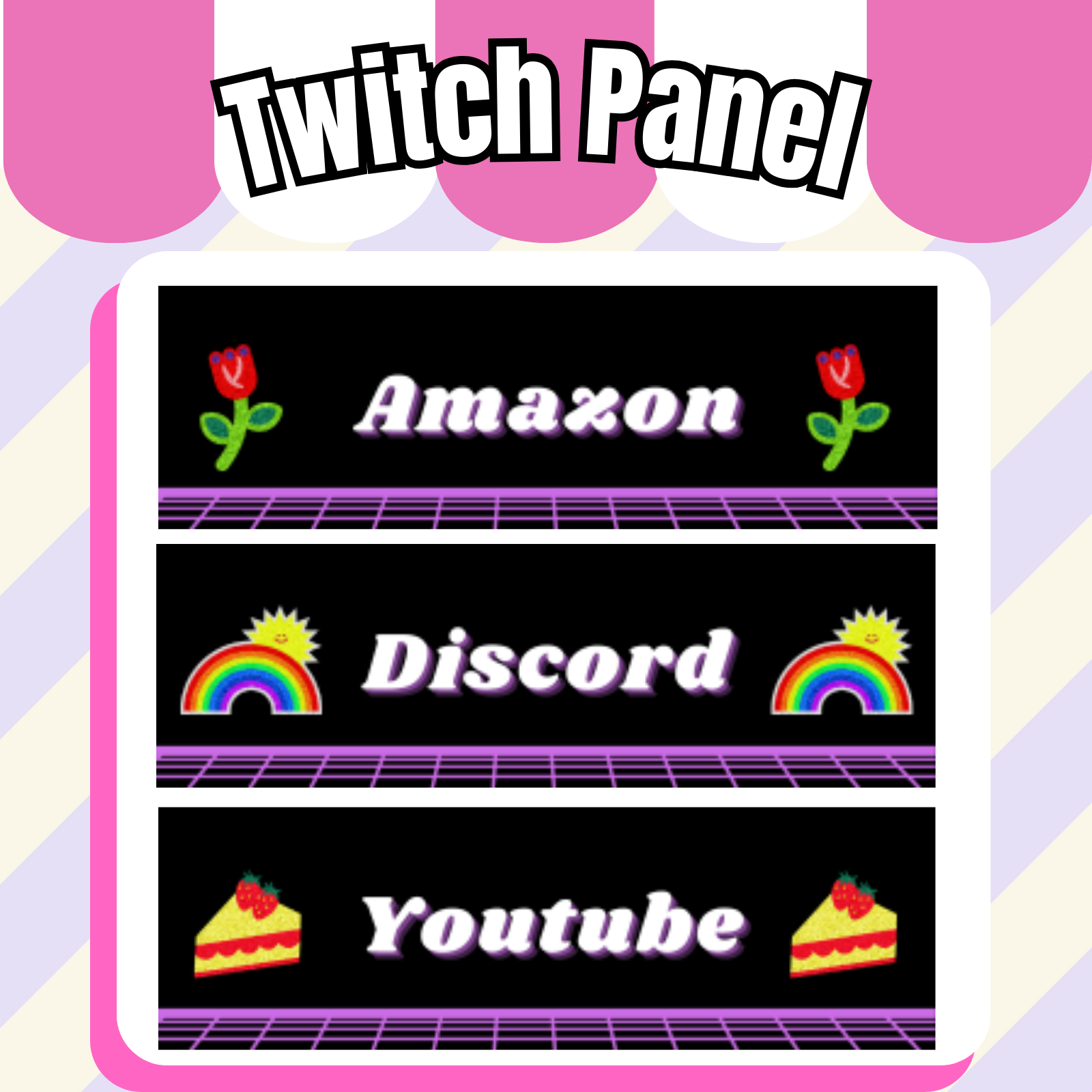 Twitchのパネル・バナー・Twitch Panels【26種set】 - poconim - BOOTH