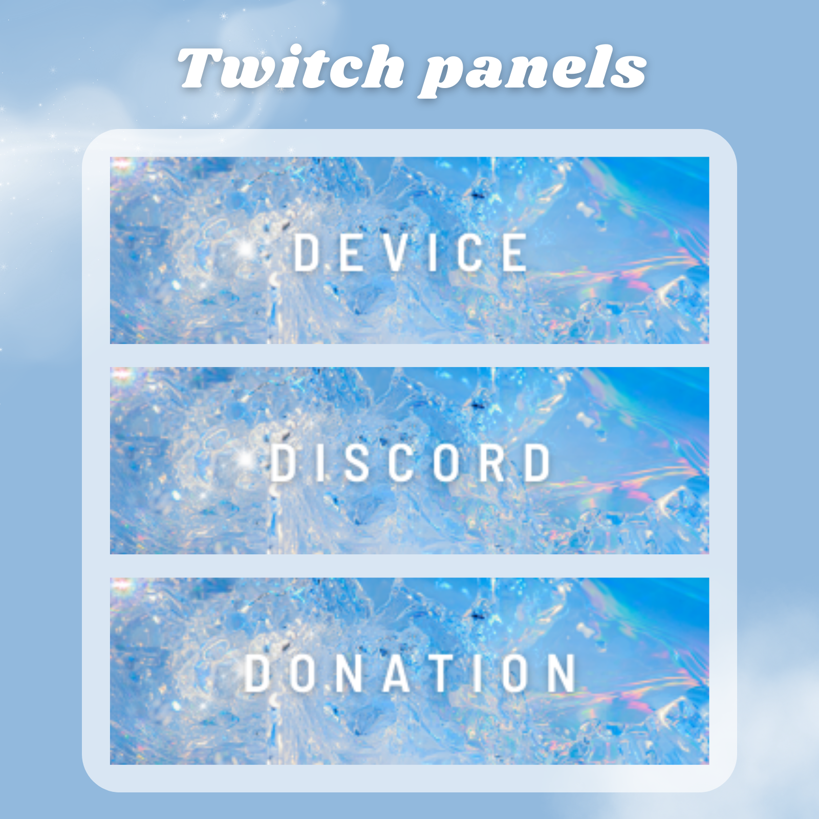 Twitchパネル・バナー・Twitch Panels【Summer】 - poconim - BOOTH