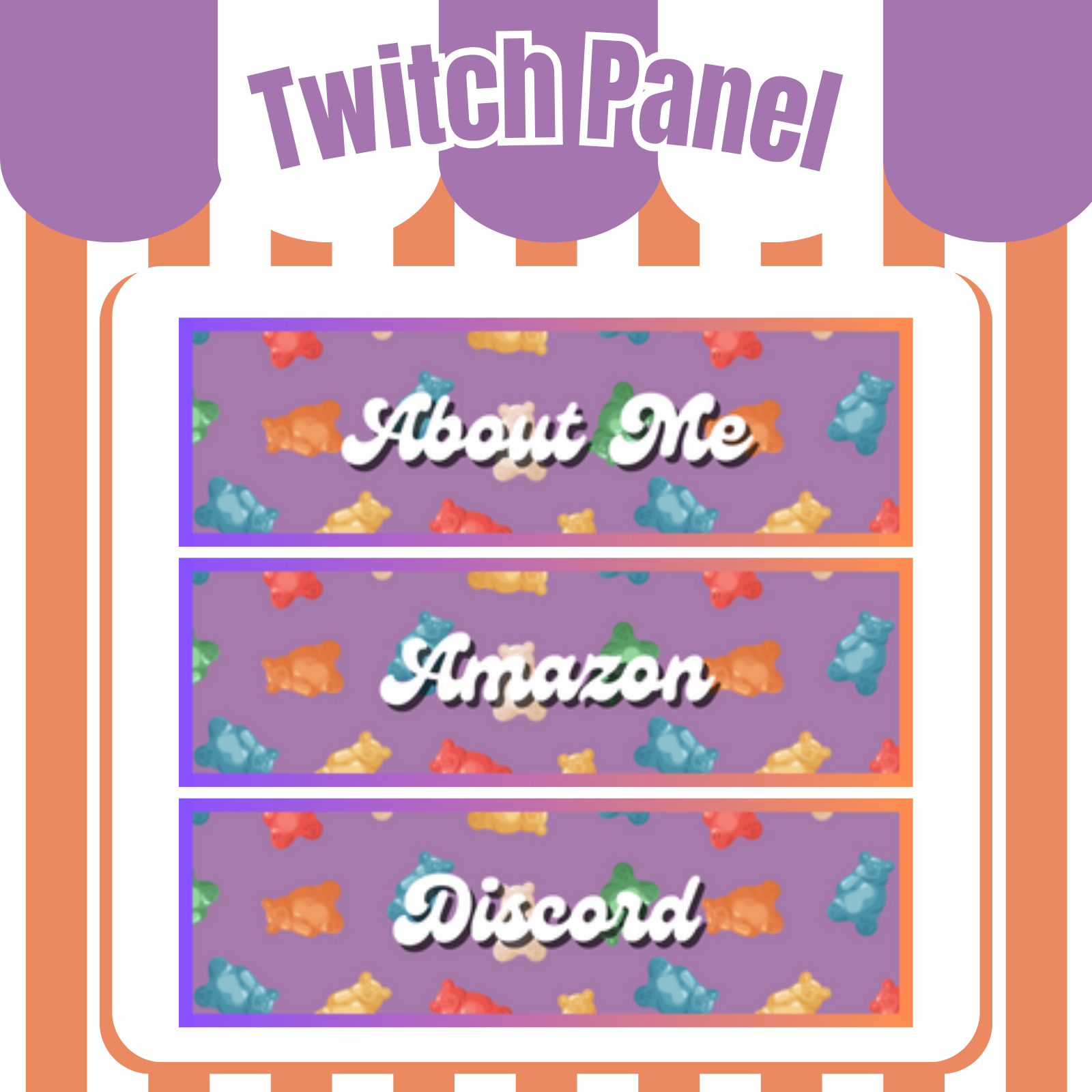 Twitchパネル・バナー・Twitch Panels【グミ】 - poconim - BOOTH