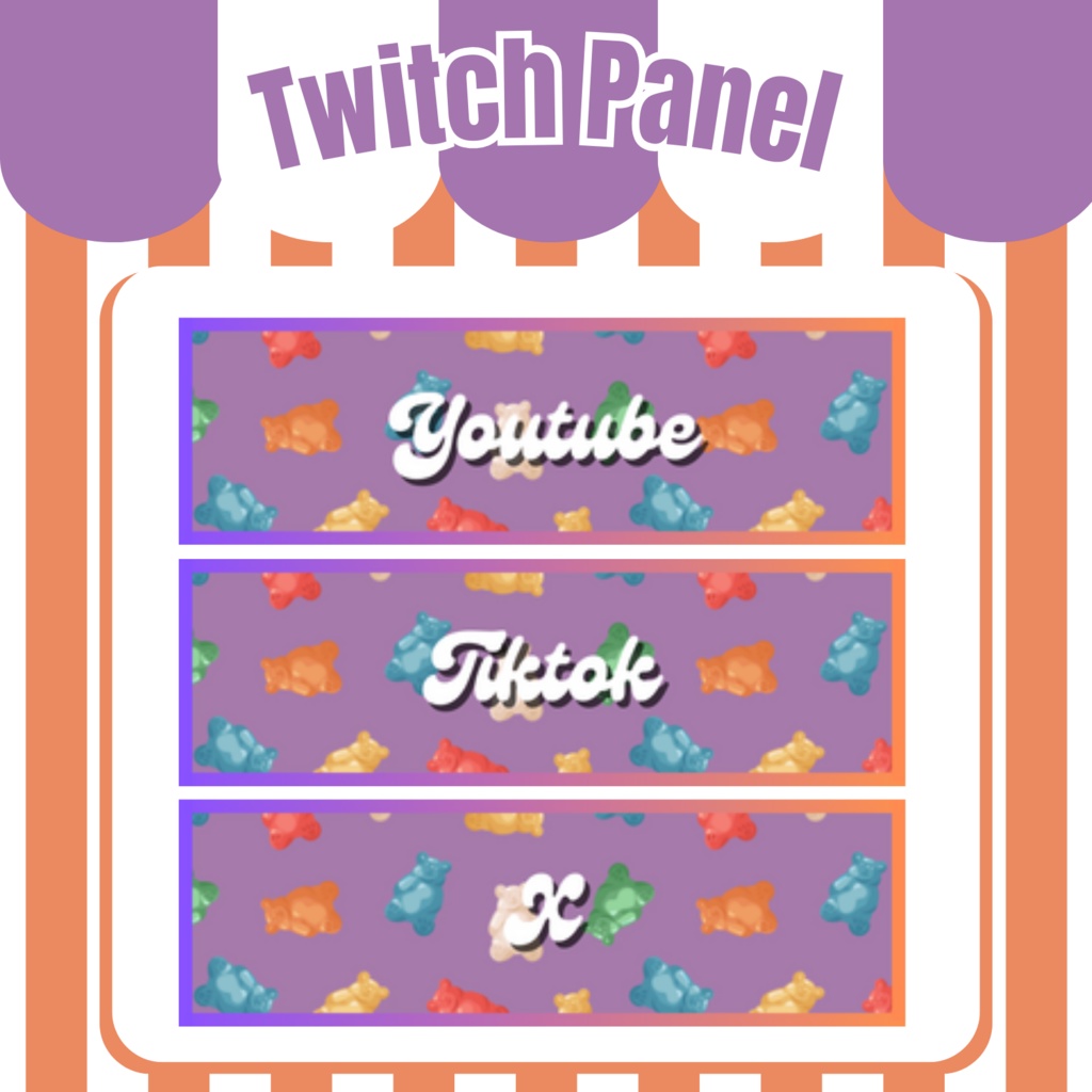 Twitchパネル・バナー・Twitch Panels【グミ】 - poconim - BOOTH