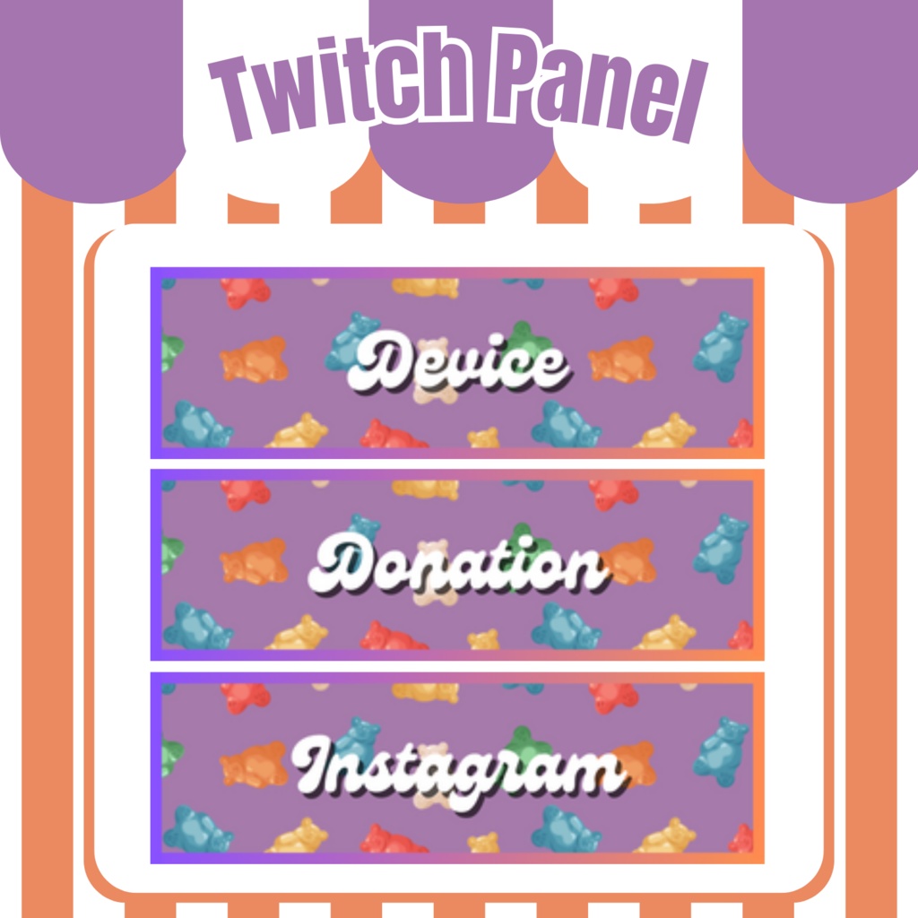 Twitchパネル・バナー・Twitch Panels【グミ】 - poconim - BOOTH
