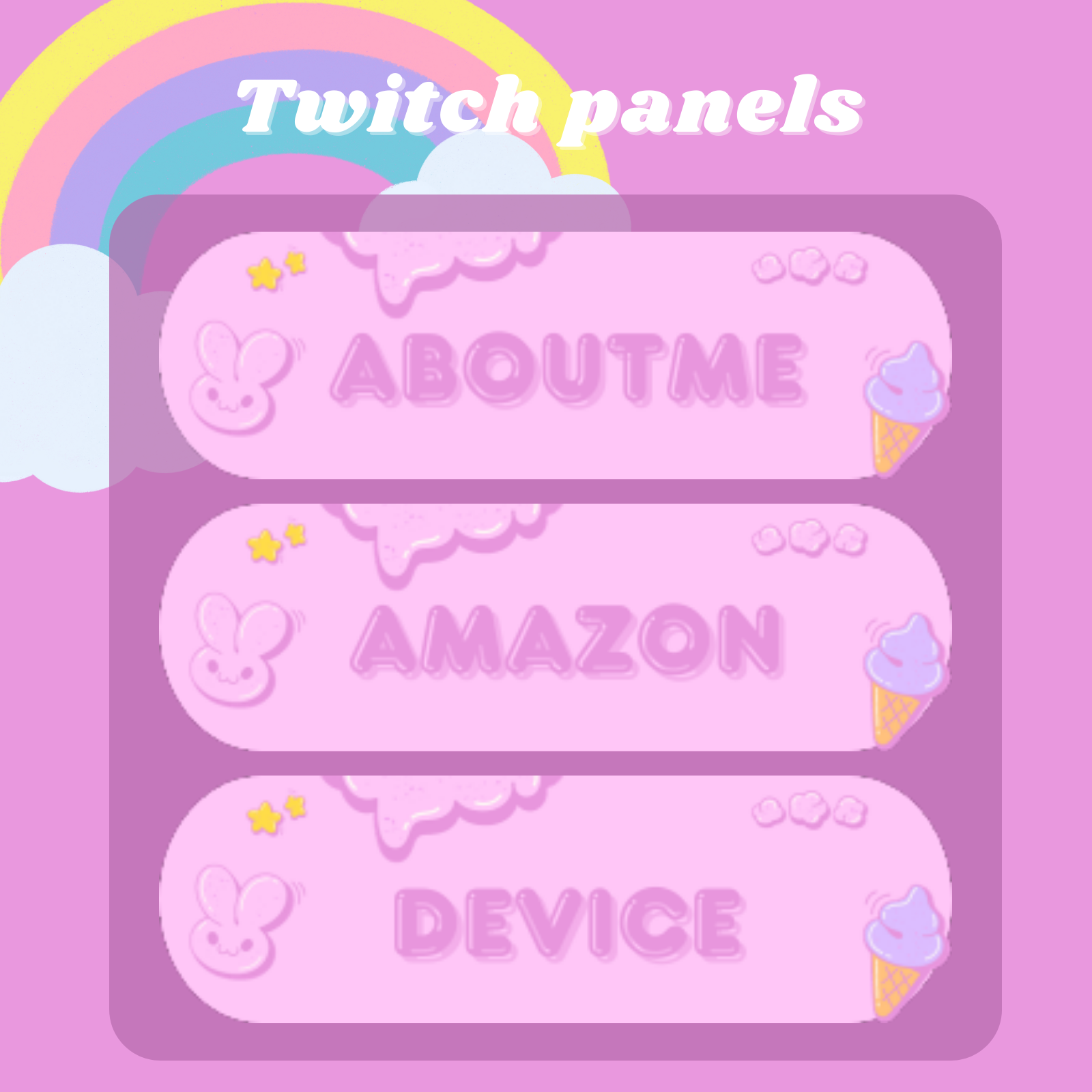 Twitchパネル・バナー・Twitch Panels - poconim - BOOTH