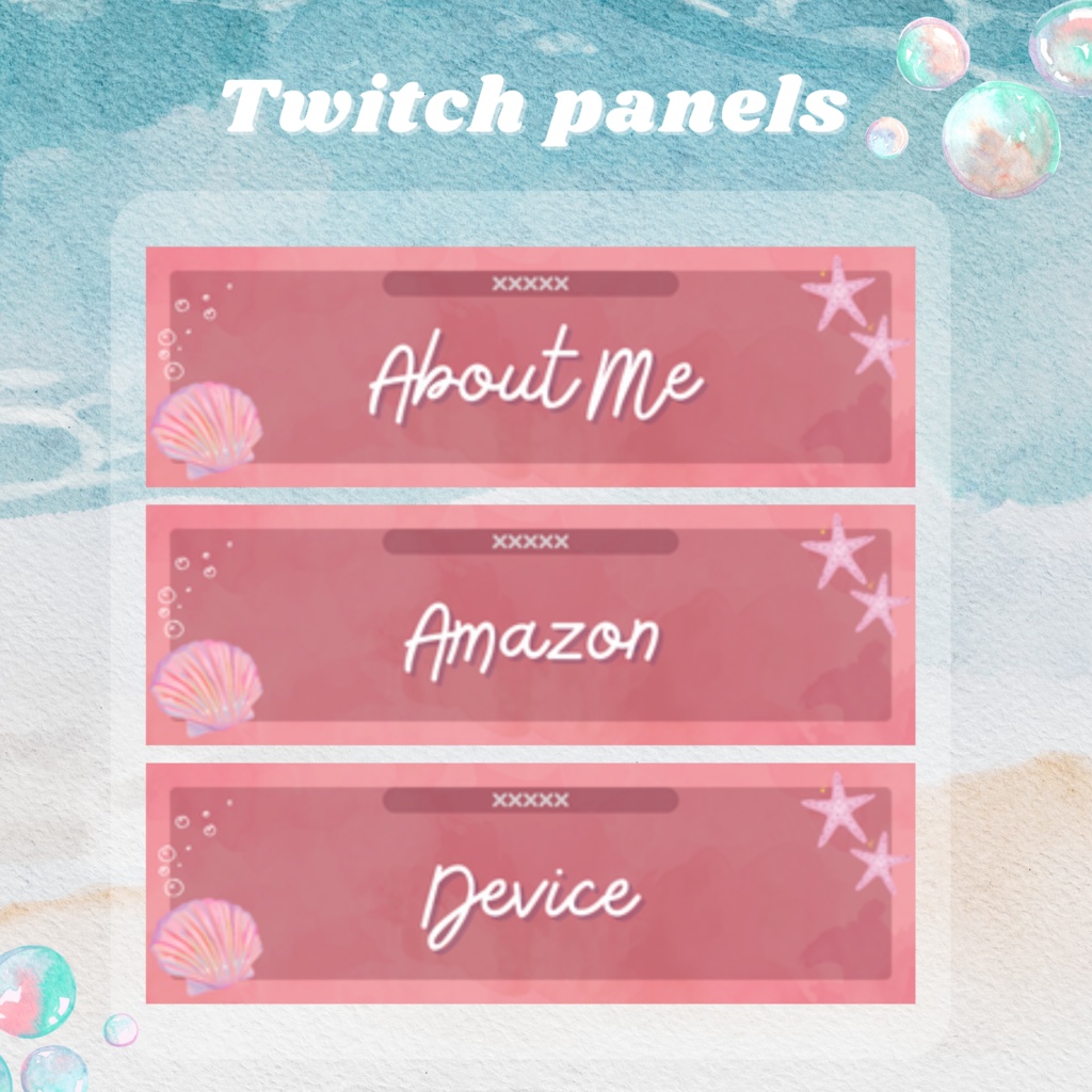 Twitchパネル・バナー・Twitch Panels【shell】 - poconim - BOOTH