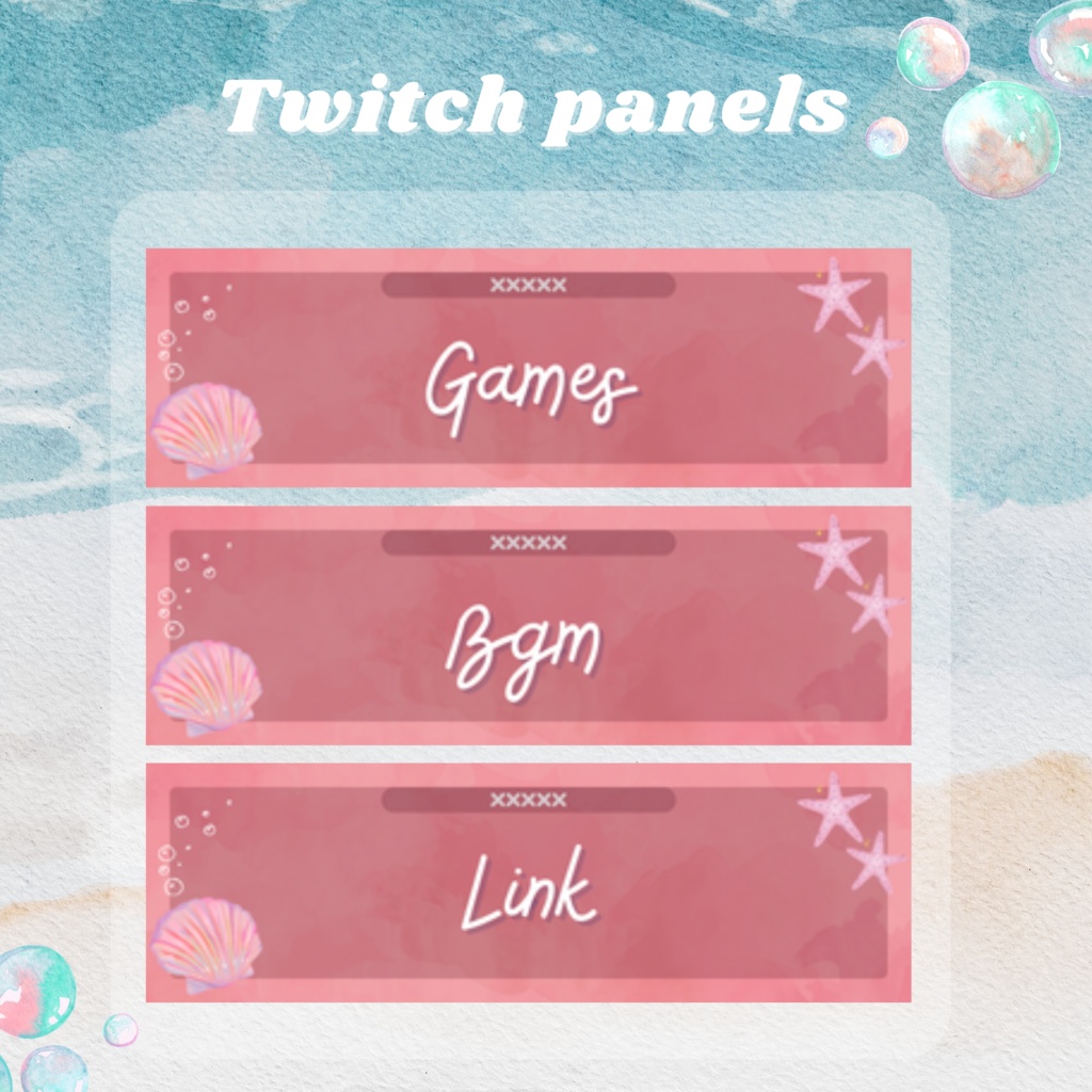 Twitchパネル・バナー・Twitch Panels【shell】 - poconim - BOOTH