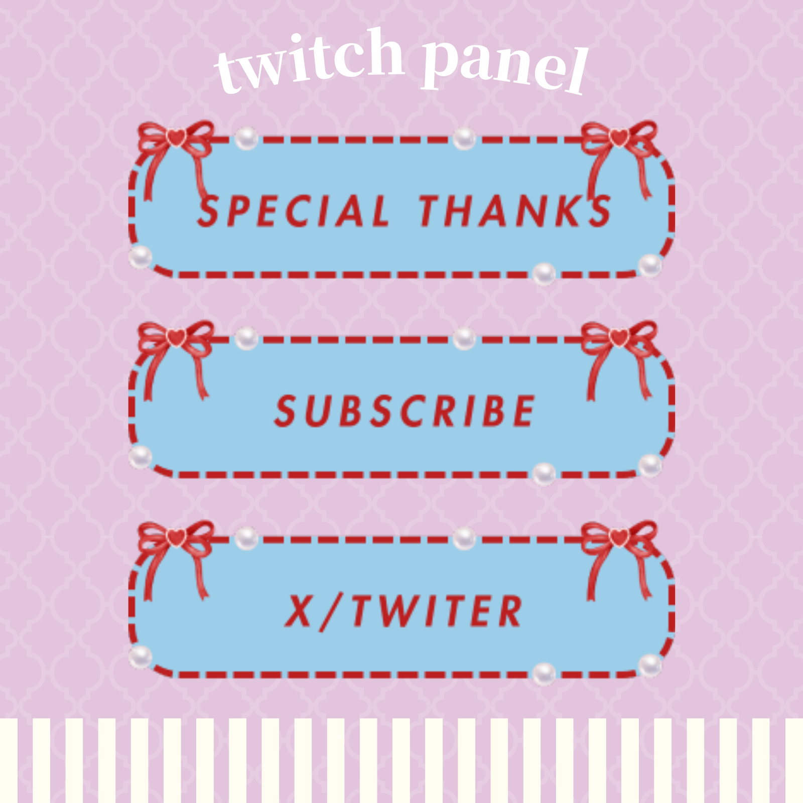 Twitchパネル・バナー・Twitch Panels【レトロBLUE＆RED】 - poconim - BOOTH