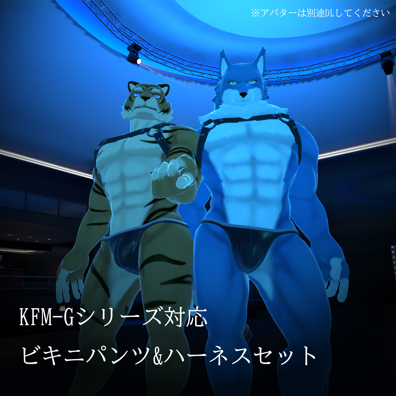 Kfm Gシリーズ用衣装 ビキニ&ハーネスセット 黒鳥ケモノ工房 Booth