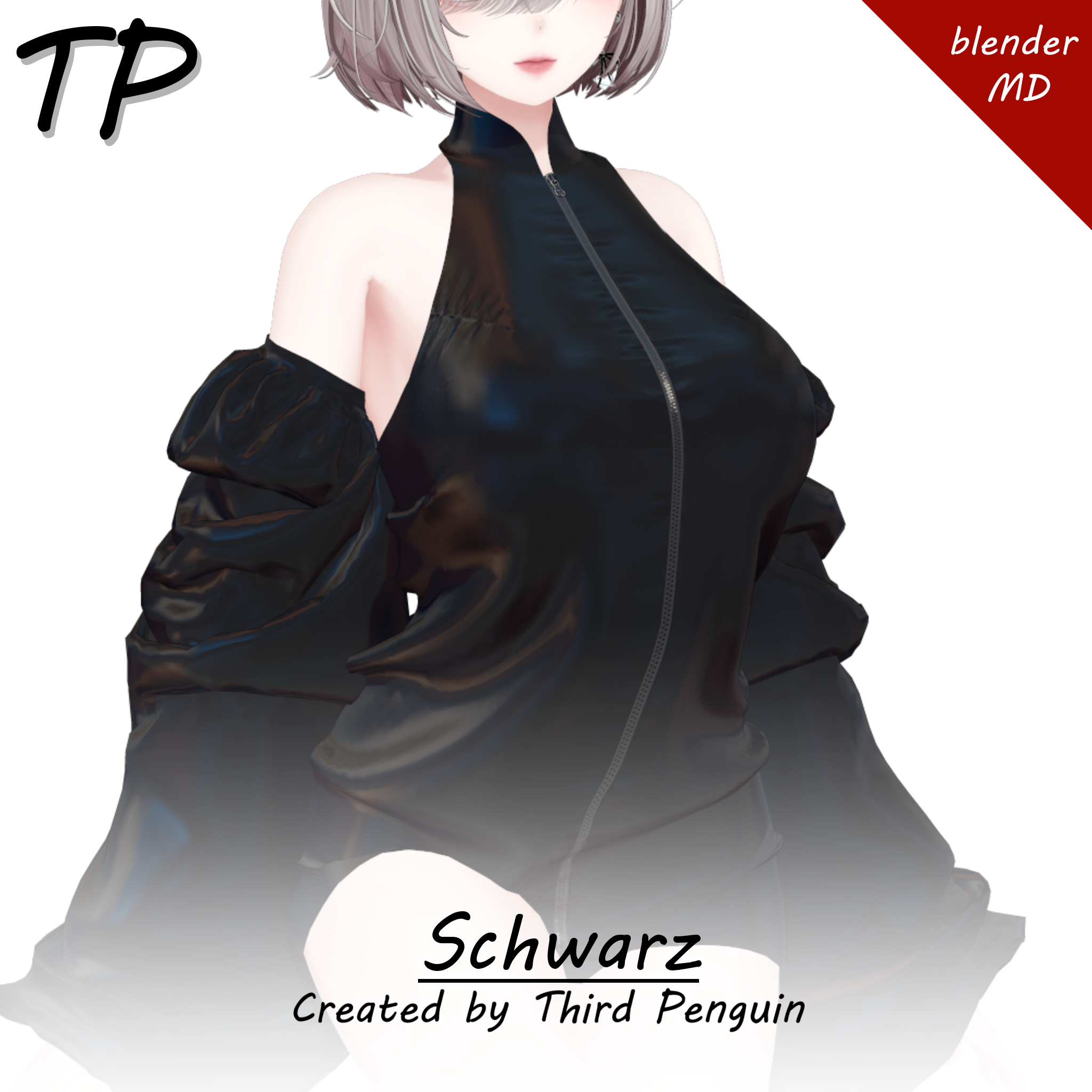 ≪ 7 avatar ≫ Schwarz - ThirdPenguin - BOOTH
