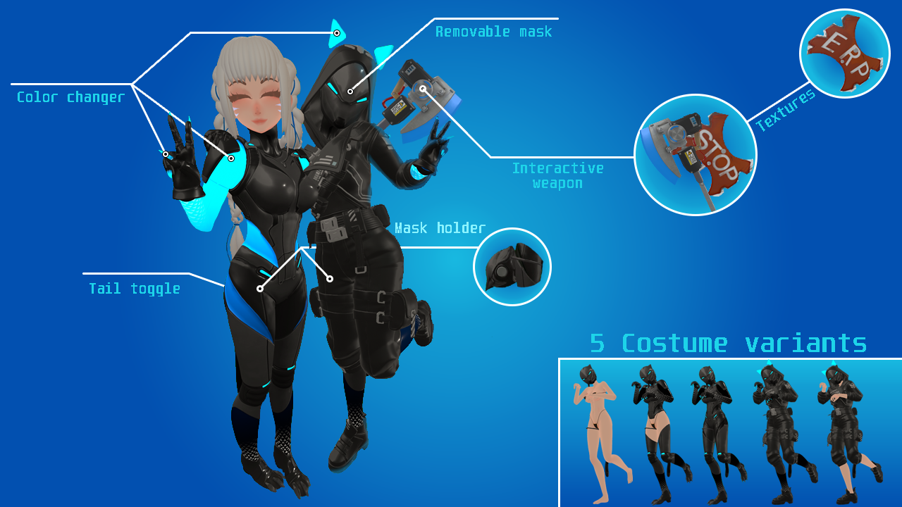 Fortnite Neon Cat Lynx [VRChat Avatar PC only] - knucklesb - BOOTH