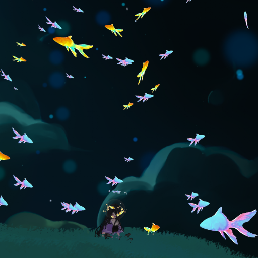 Whispering Fish 3 in one (Halo/Accessory / VFX)- 水の幻想アクセサリー【VRChat対応 ...