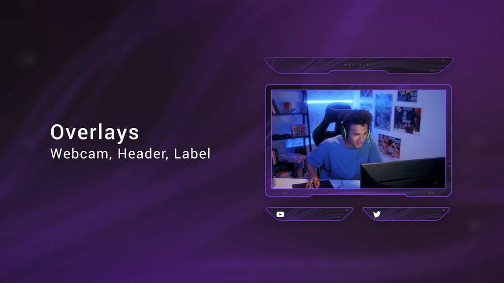 Nexus Stream Overlay Package (Twitch, Youtube, OBS, Streamlabs ...