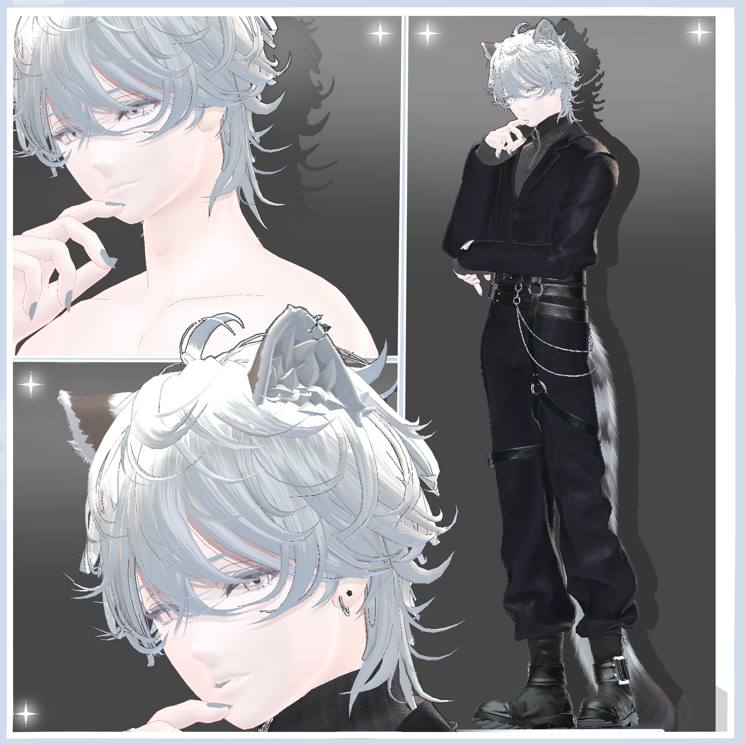 ☁【斑霞-Hanka-くん用】雲の瞳テクスチャーセット☁Cloudy Eyes & body & Nail & Hair texture ☁ ...