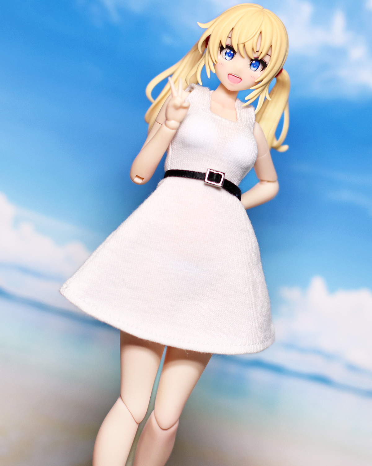 ＊EKワンピース白 Lサイズ {角銀バックル}＊ - D:OUT - BOOTH