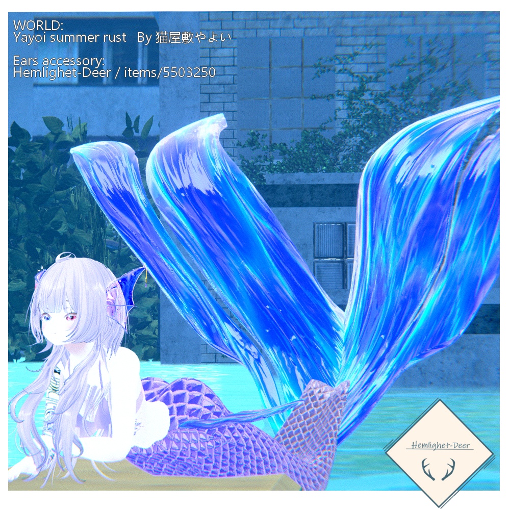 [VRChat] Lorelei.FIN.V2(人魚)のお耳【3Dモデル】 - Hemlighet-Deer - BOOTH