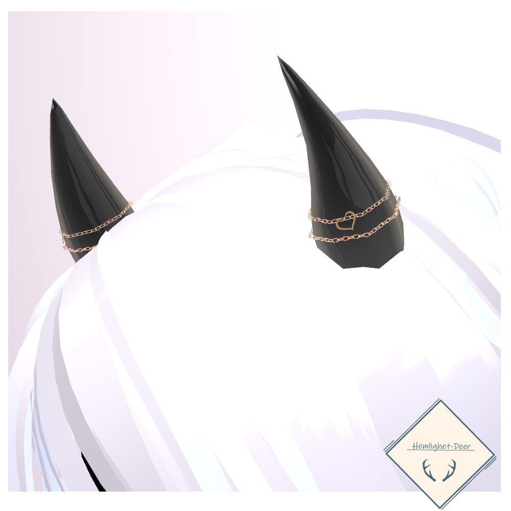 [VRChat] 悪魔っ子のツノ/Short Horn 3Dモデル】 - Hemlighet-Deer - BOOTH