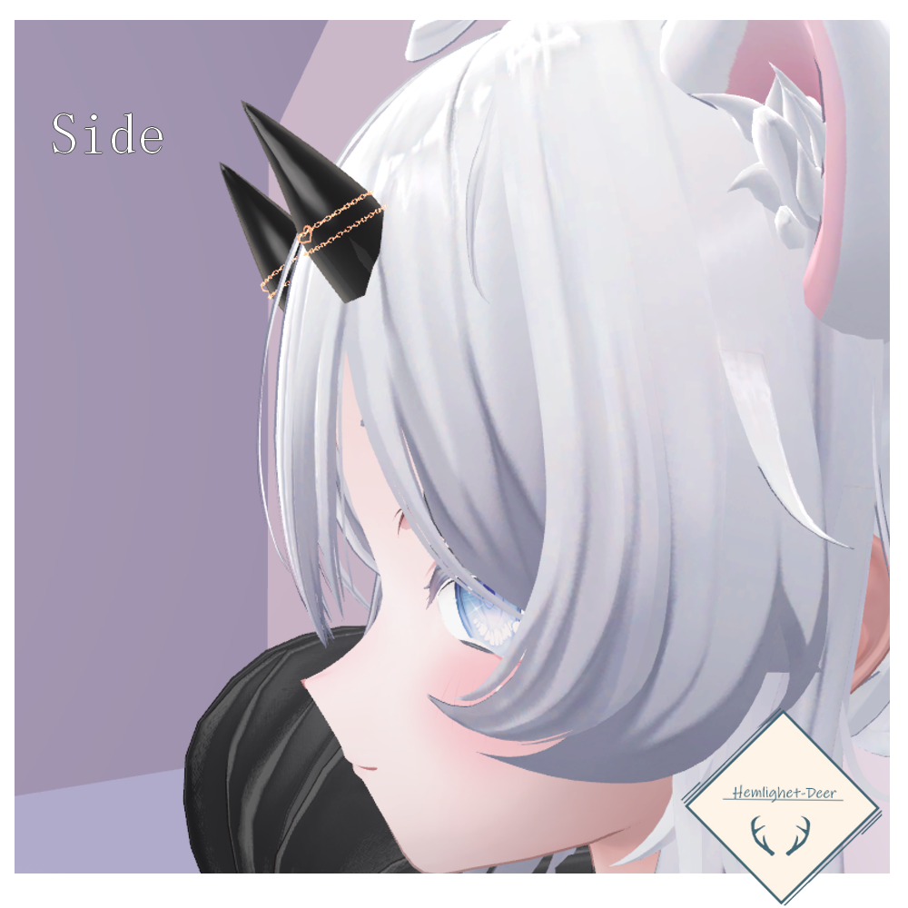 [VRChat] 悪魔っ子のツノ/Short Horn 3Dモデル】 - Hemlighet-Deer - BOOTH