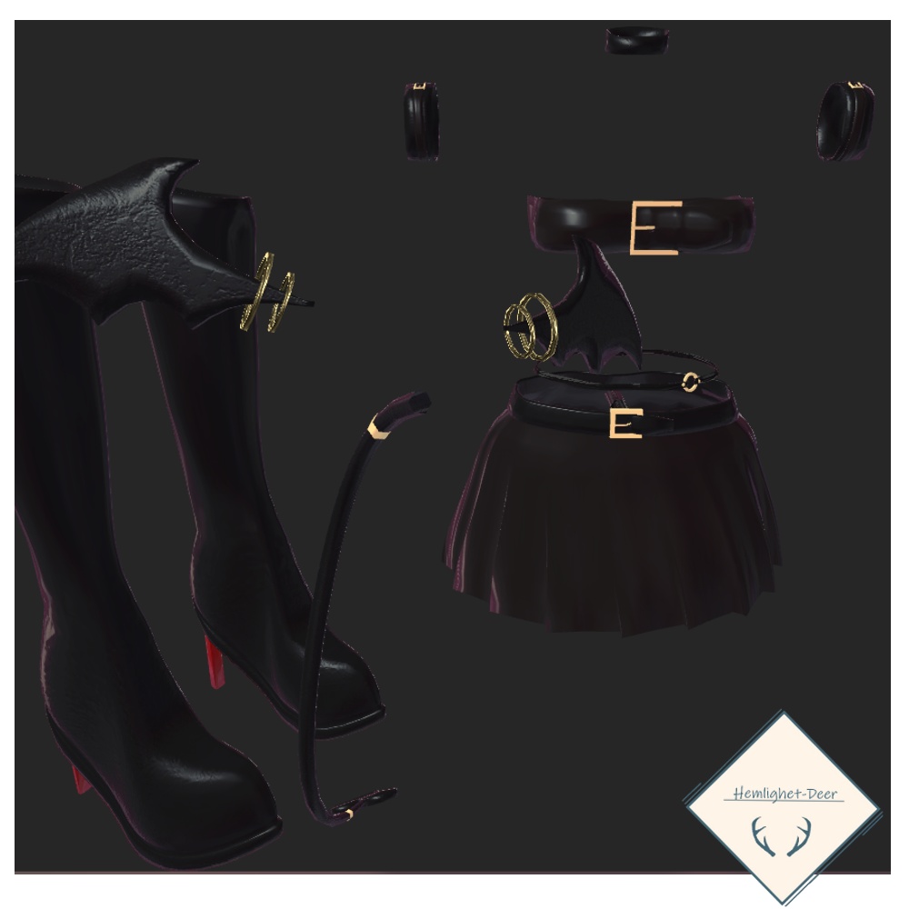 [VRChat] SuccubusDevil for (2アバタ)/シェイプキー付【3Dモデル】 - Hemlighet-Deer - BOOTH