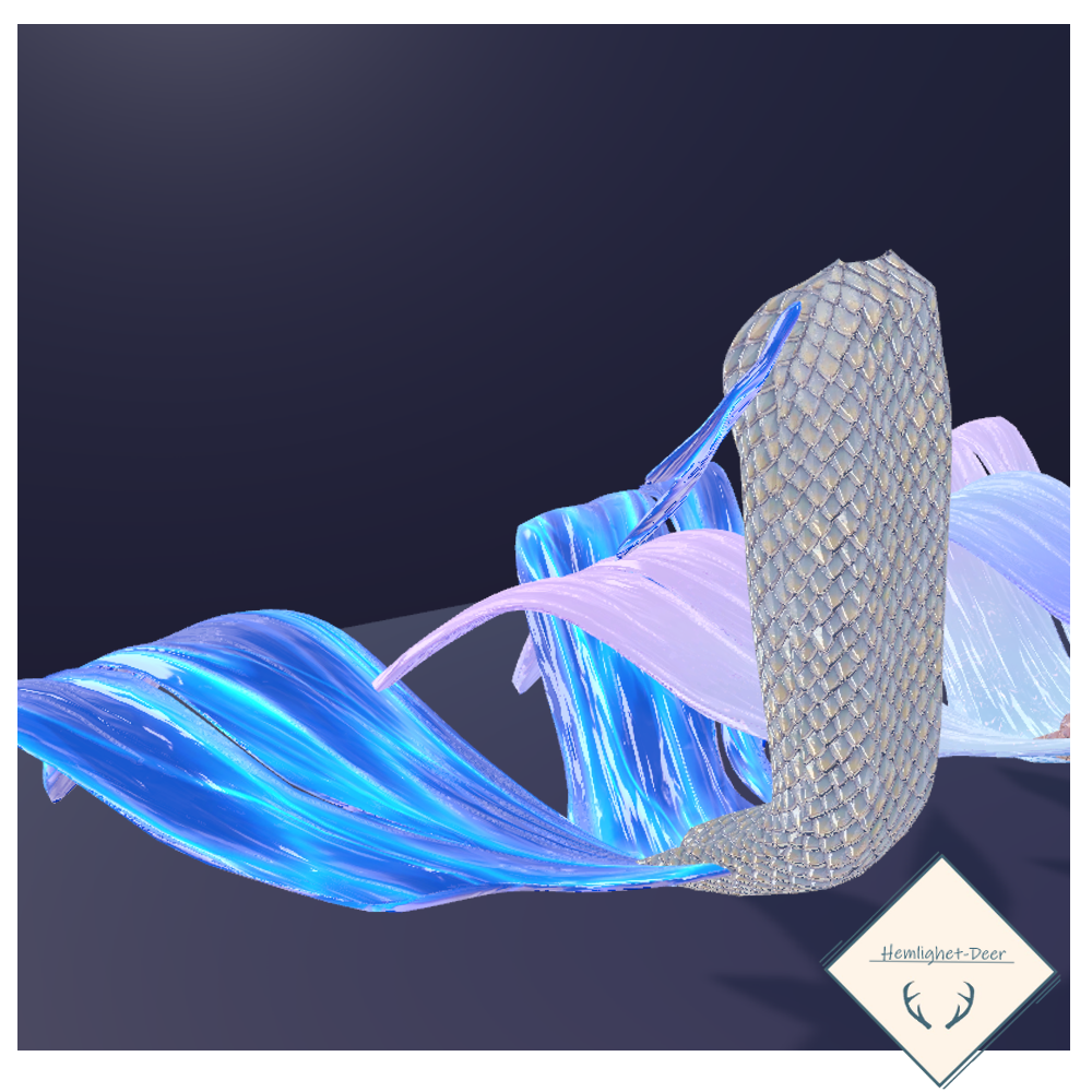 [VRChat] 人魚の尻尾 ※6アバター対応※【3Dモデル】 - Hemlighet-Deer - BOOTH