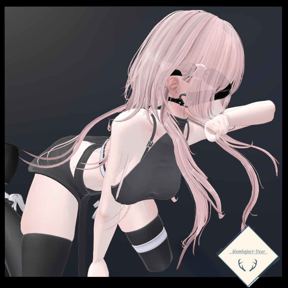 [VRChat] Just Face Belt_夜中のテンション【3Dモデル】 - Hemlighet-Deer - BOOTH