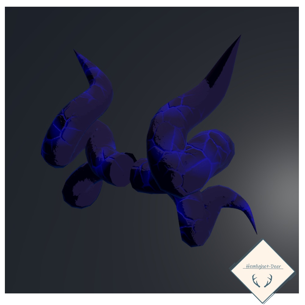 [VRChat] Double Horns (対応:6アバター)【3Dモデル】 - Hemlighet-Deer - BOOTH