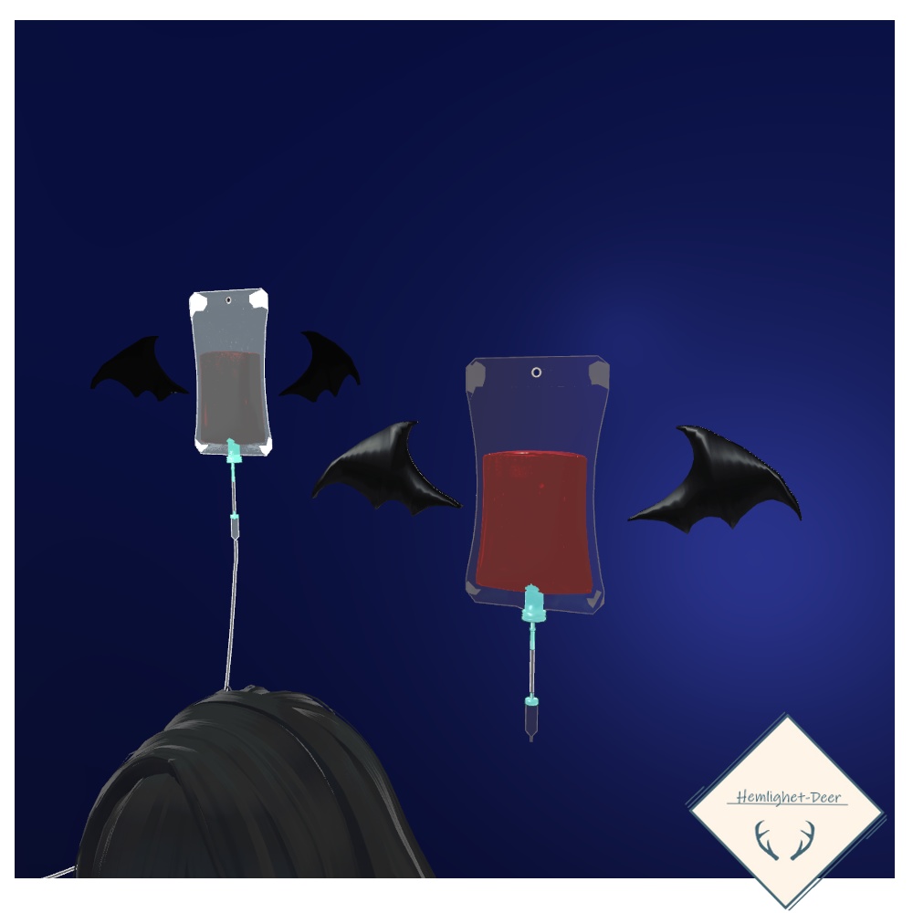 [VRChat] 点滴パック (約3アバタ対応)【3Dモデル】 - Hemlighet-Deer - BOOTH