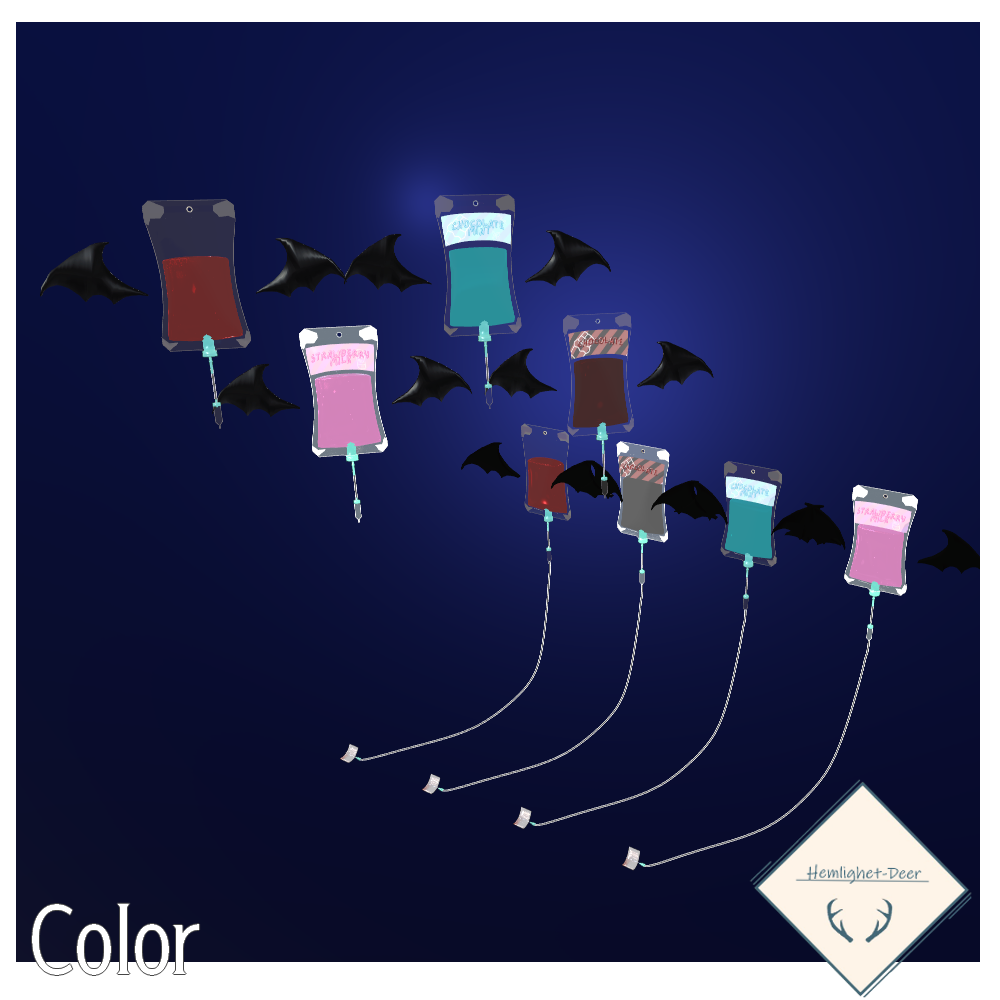 [VRChat] 点滴パック (約3アバタ対応)【3Dモデル】 - Hemlighet-Deer - BOOTH