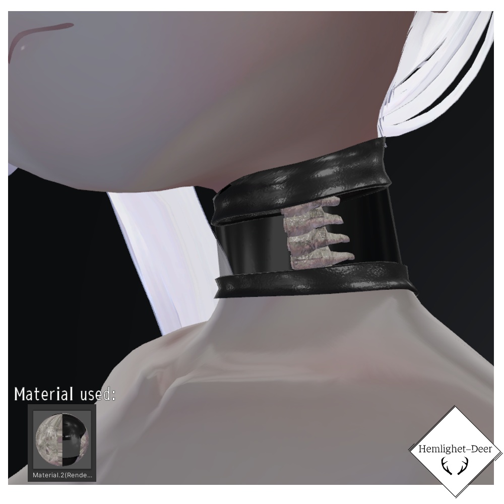[VRChat] Skeleton.Neck (頚椎の装飾品)(アバター3対応)【3Dモデル】 - Hemlighet-Deer - BOOTH