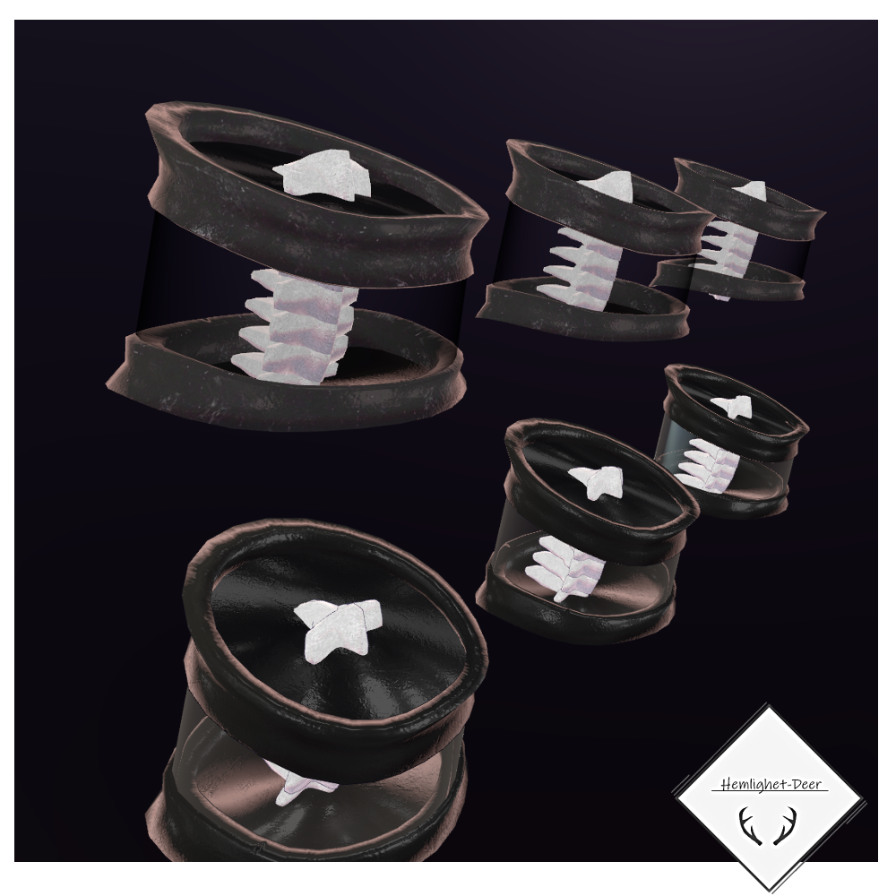 [VRChat] Skeleton Neck (MA対応/頚椎の装飾品)【3Dモデル】 - Hemlighet-Deer - BOOTH