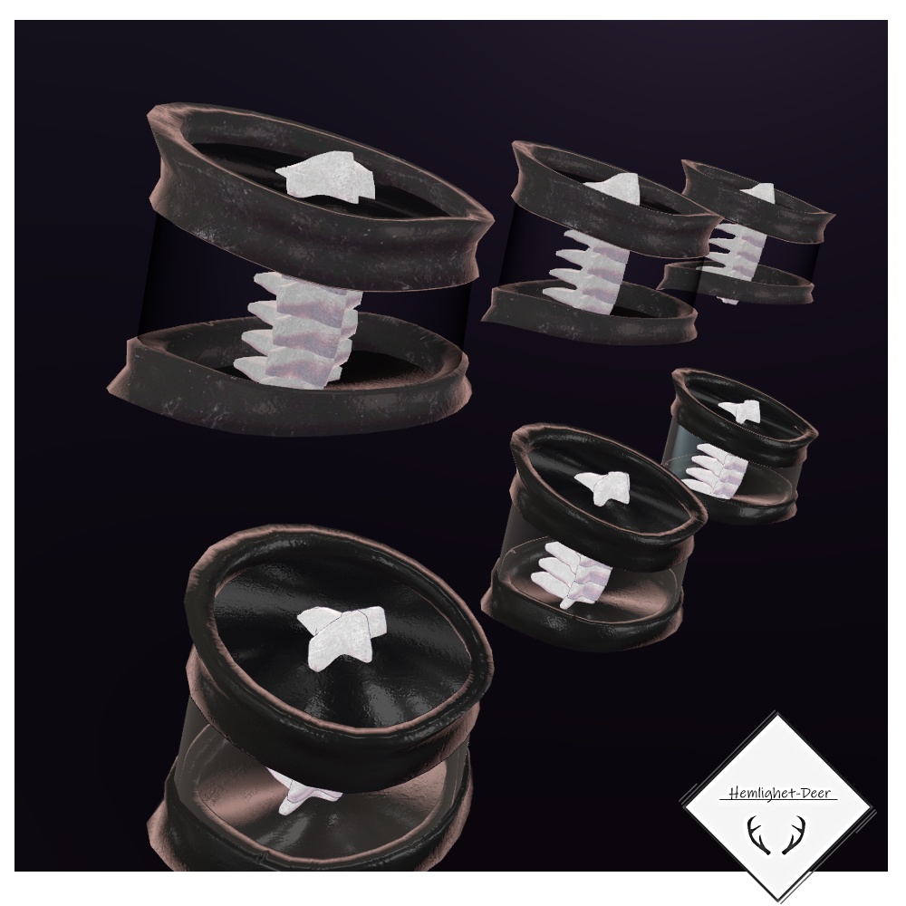 [VRChat] Skeleton Neck (MA対応/頚椎の装飾品)【3Dモデル】 - Hemlighet-Deer - BOOTH