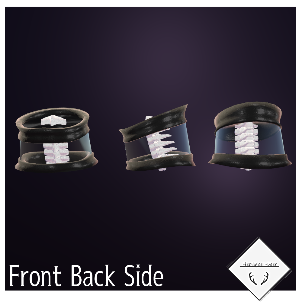 [VRChat] Skeleton Neck (MA対応/頚椎の装飾品)【3Dモデル】 - Hemlighet-Deer - BOOTH